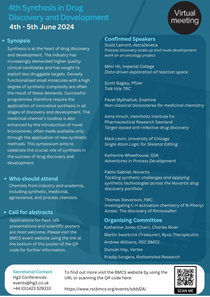 4th Synthesis in Drug Discovery and Development - RSC BMCS