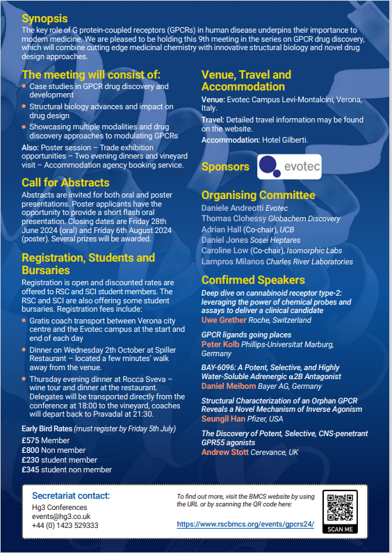 9th GPCRs in Medicinal Chemistry - RSC BMCS