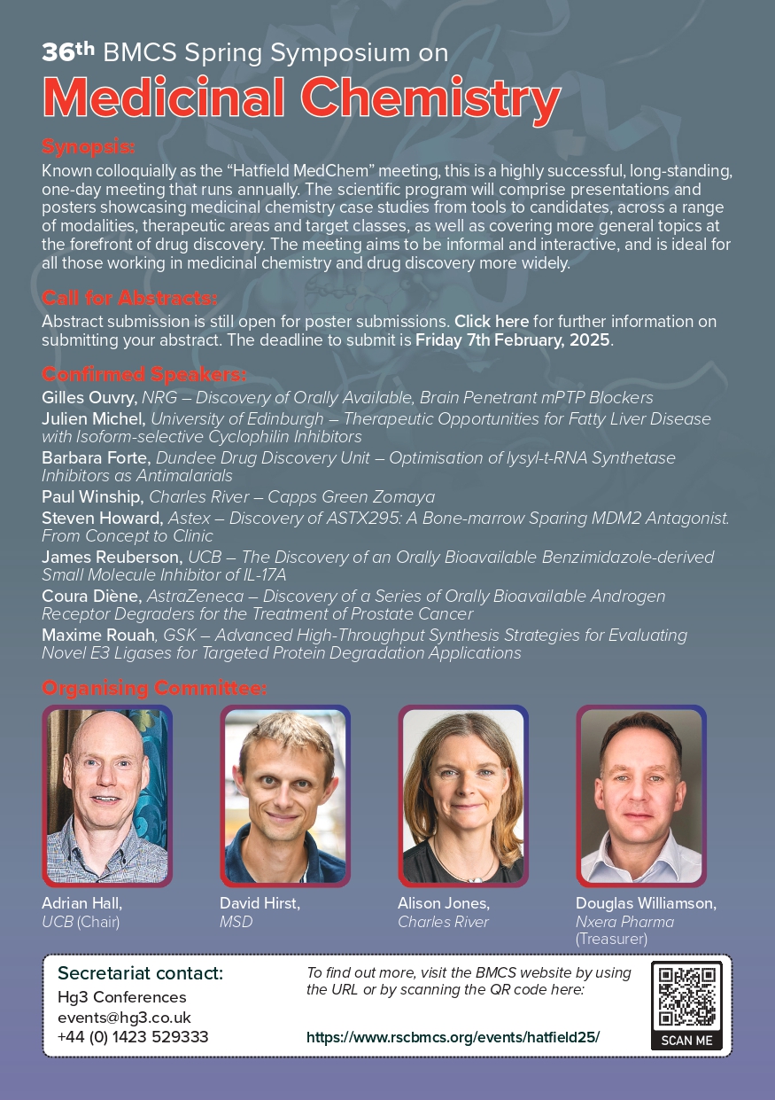 36th BMCS Spring Symposium on Medicinal Chemistry - RSC BMCS
